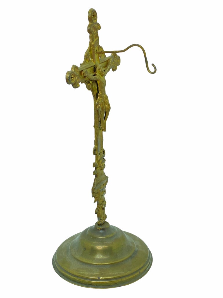 Antique Catholic Rosary on a Crucifix Stand / Holder 1910s or Older ...
