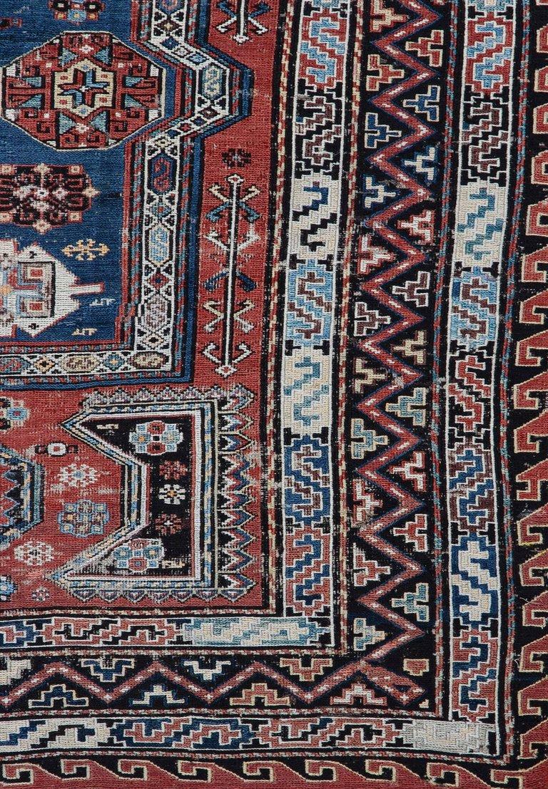 Antique Caucasian Flat-Weave Soumak 6'7 x 9'11 For Sale at 1stDibs