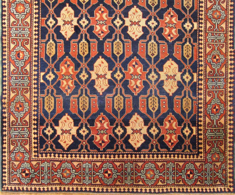Antique Caucasian Kuba Oriental Rug in Small Size with Repeat Design ...