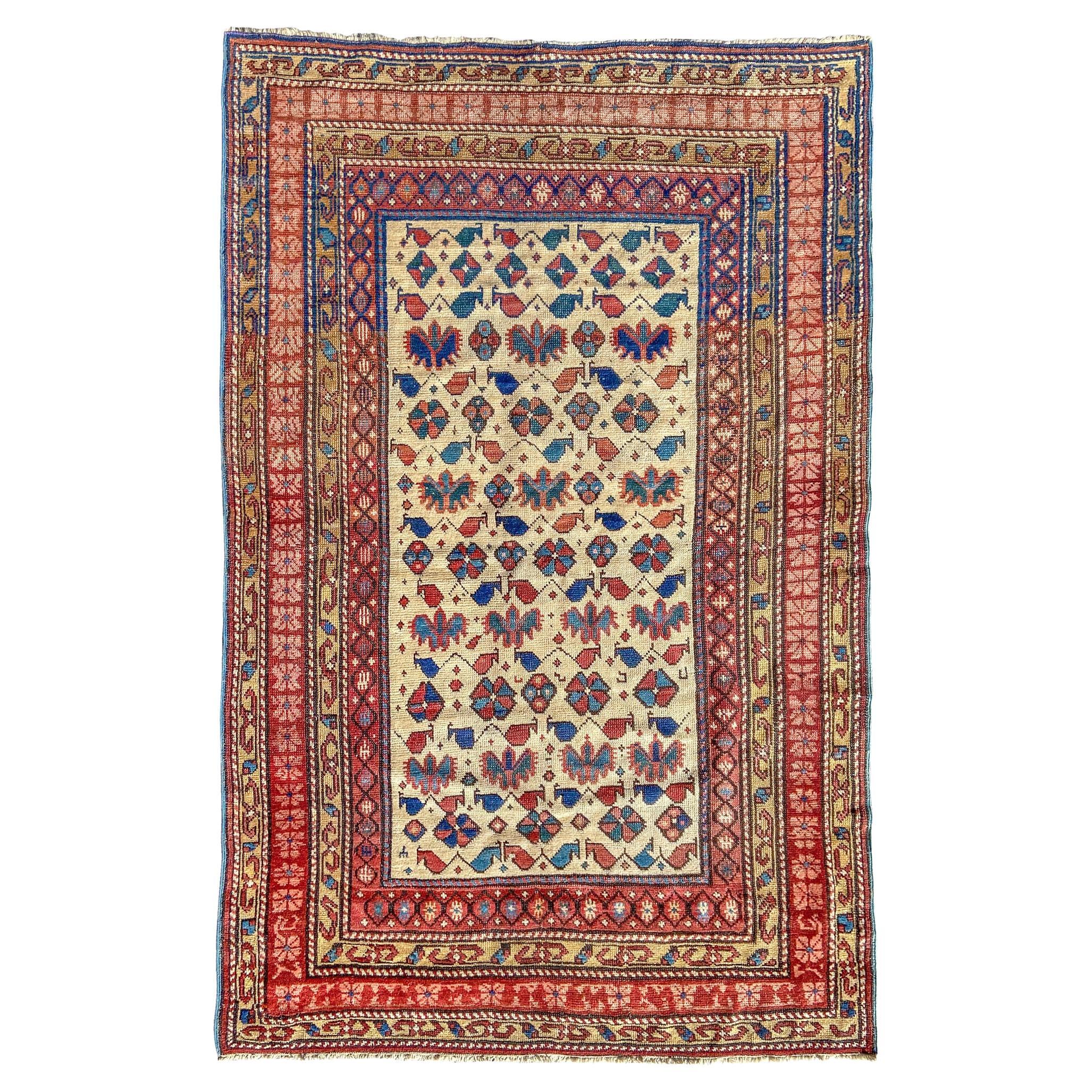Antique Caucasian Kuba Rug, Late 19th Century at 1stDibs