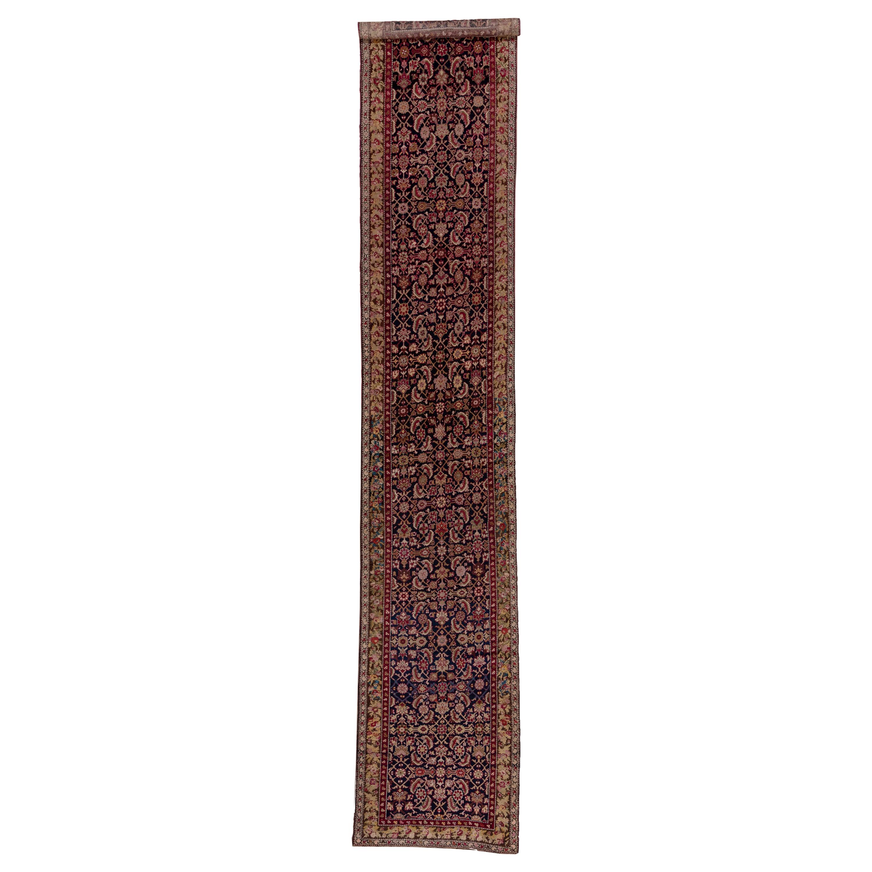 Antique Transcaucasian Rug, Colorful Palette, Purple Borders ...