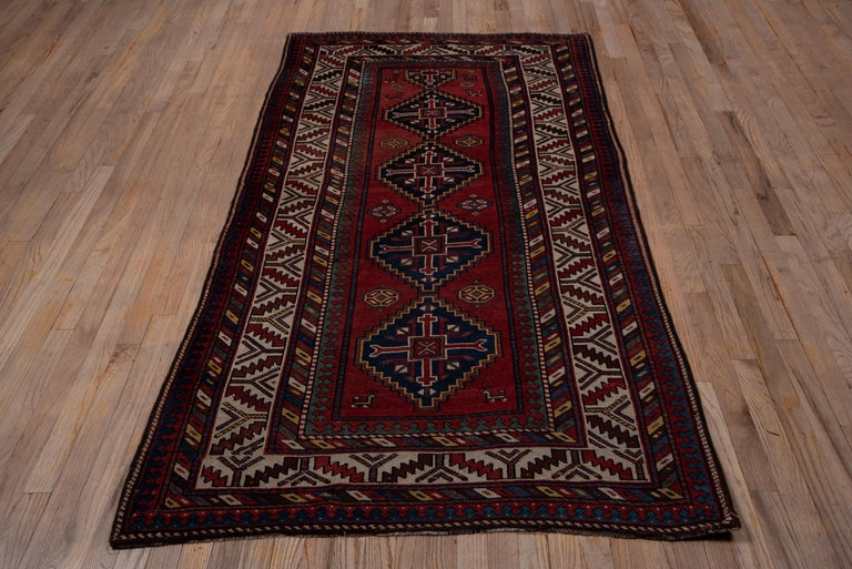 Antique Caucasian Rug, Saturated Colors For Sale at 1stDibs
