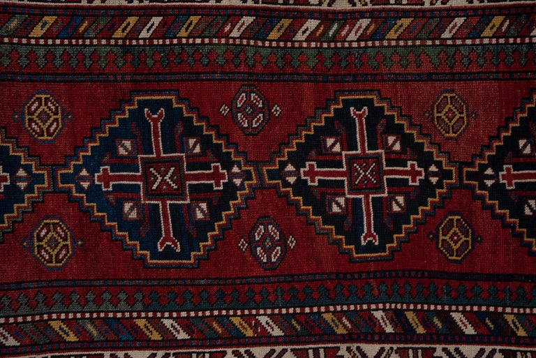 Antique Caucasian Rug, Saturated Colors For Sale at 1stDibs