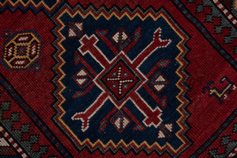 Antique Caucasian Rug, Saturated Colors For Sale at 1stDibs