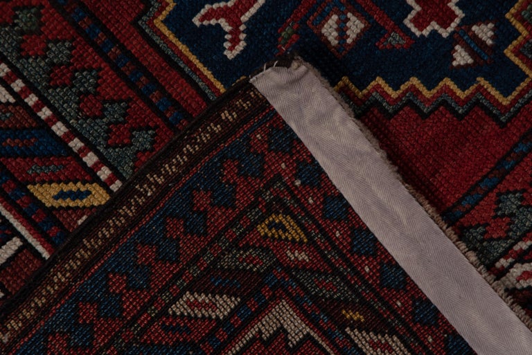 Antique Caucasian Rug, Saturated Colors For Sale at 1stDibs