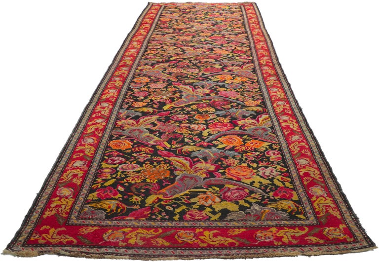 Antique Caucasian Russian Karabakh Rug Runner For Sale at 1stDibs