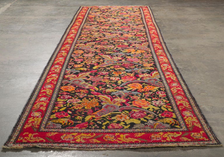 Antique Caucasian Russian Karabakh Rug Runner For Sale at 1stDibs
