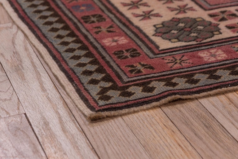 Antique Caucasian Talish Long Rug, Blue Solid Field, Detailed Borders ...