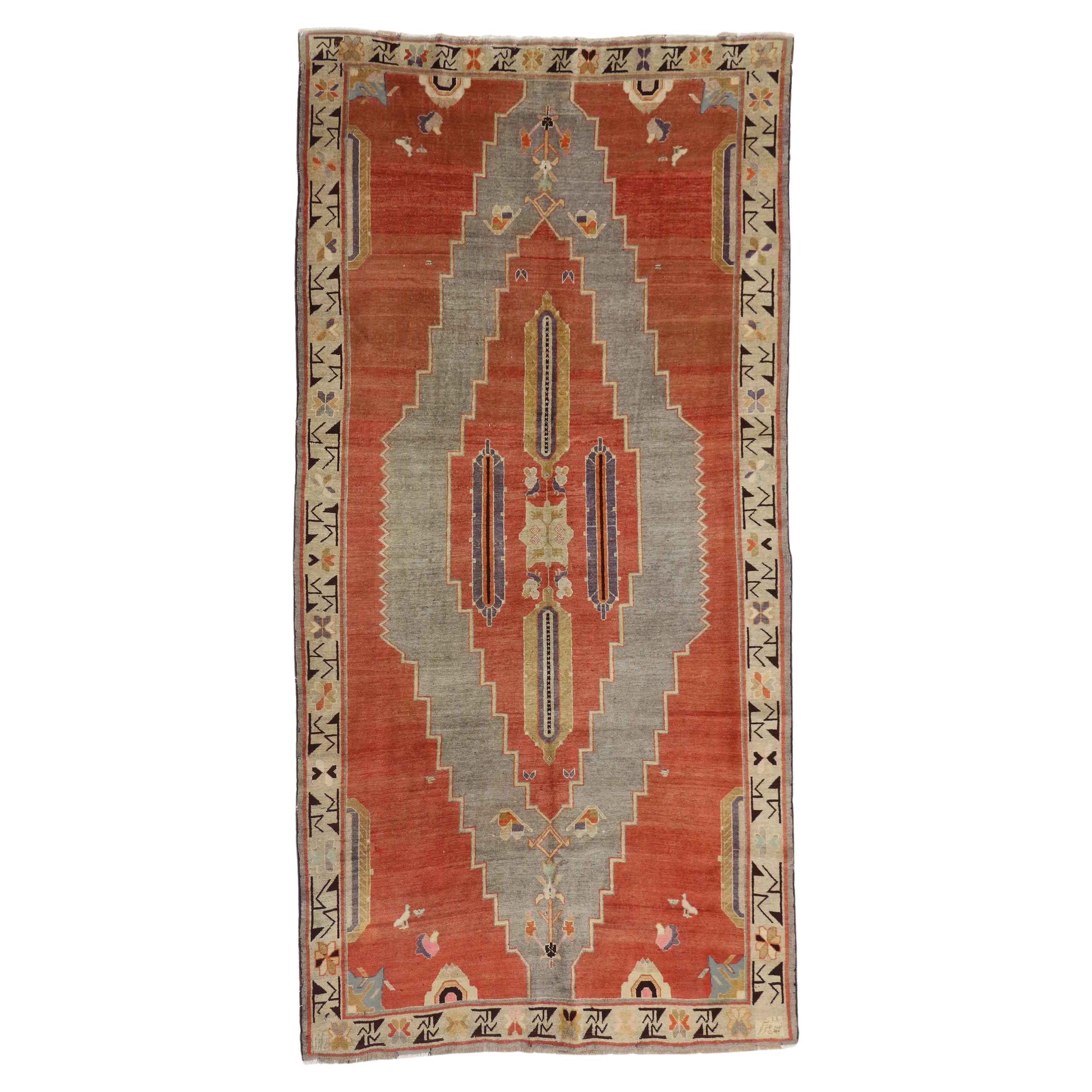 Antique Afghan Ersari Gallery Rug with Tribal Style, Wide Hallway ...