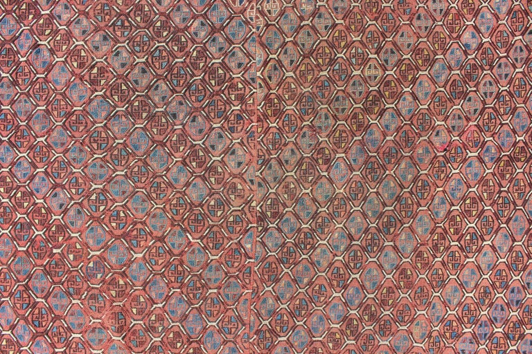 Antique Caucasian Verneh / Zilleh Rug with Geometric Design in Multi ...