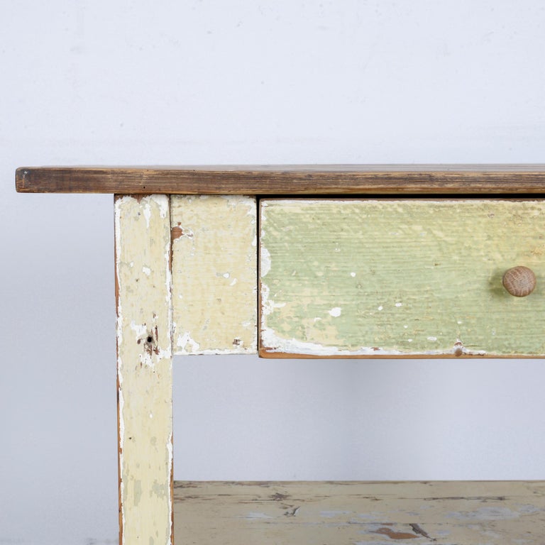Antique Central European Wooden Side Table at 1stDibs