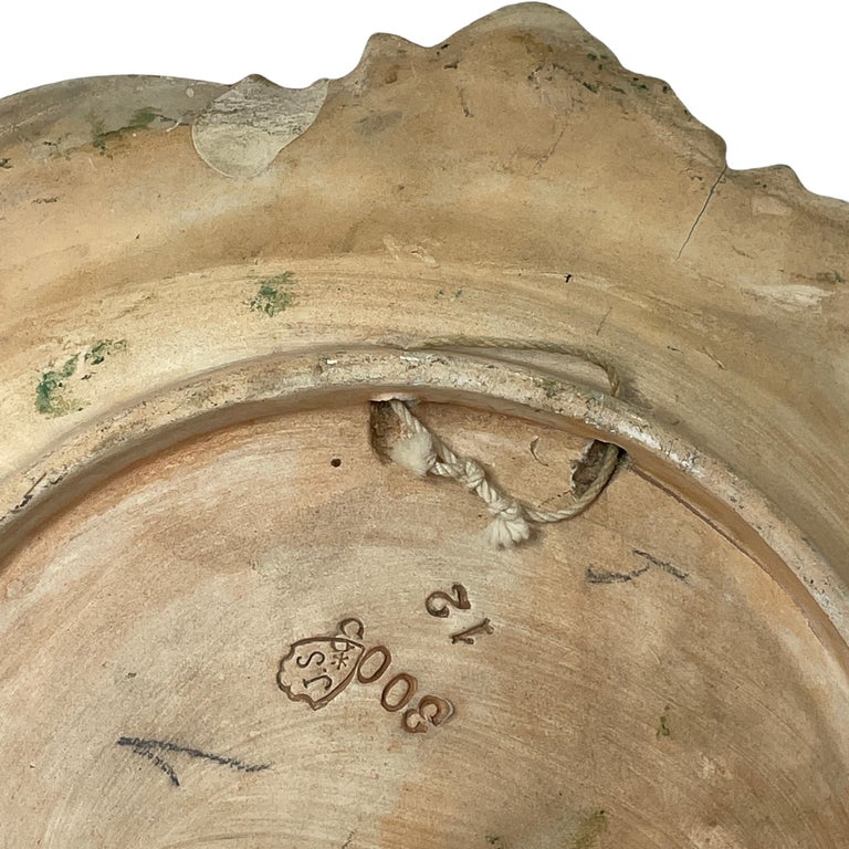 Antique Ceramic Majolica Josef Strnact Wall Plate with Landscape ...