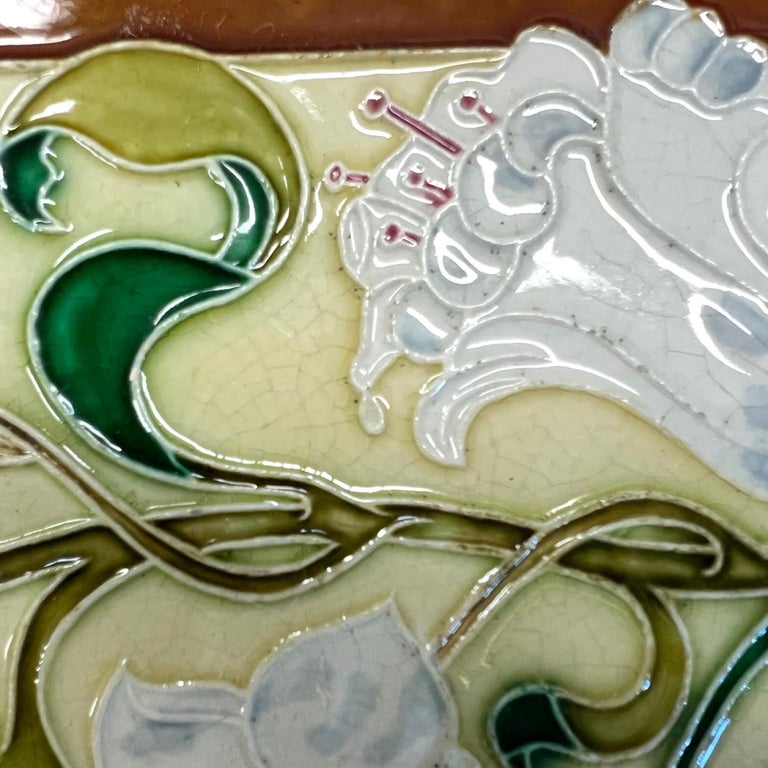 Antique Ceramic Tiles by Societe Morialme, Europe, Belgium, 1920s For ...