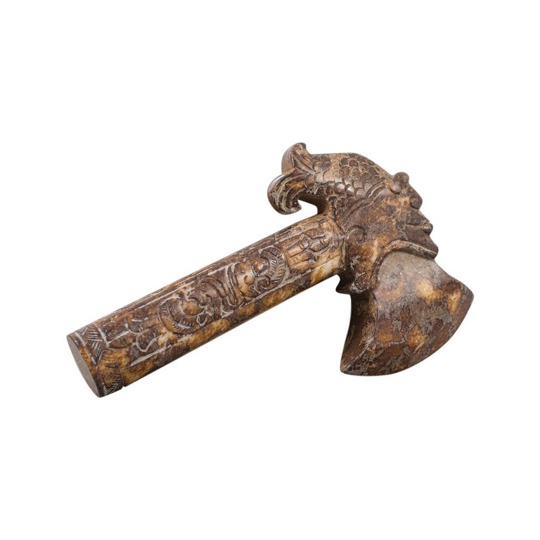 Antique Ceremonial Axe, Chinese, Jade, Decorative Tool, Shang Dynasty ...