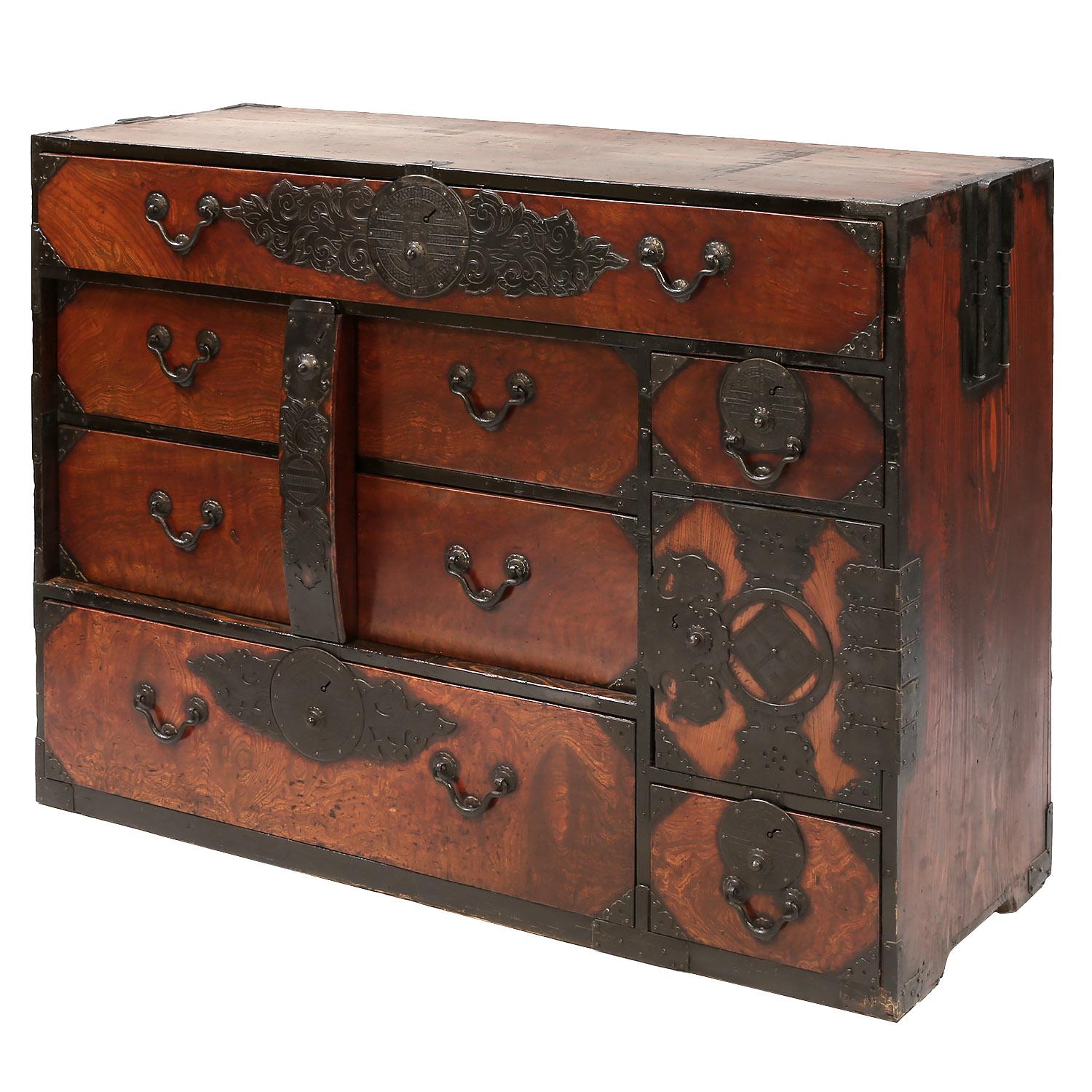 Antique Ceremonial Dress and Sword Tansu, Sendai, Japan at 1stDibs