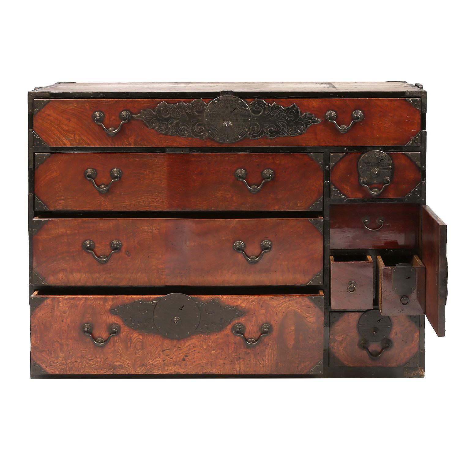 Antique Ceremonial Dress and Sword Tansu, Sendai, Japan at 1stDibs