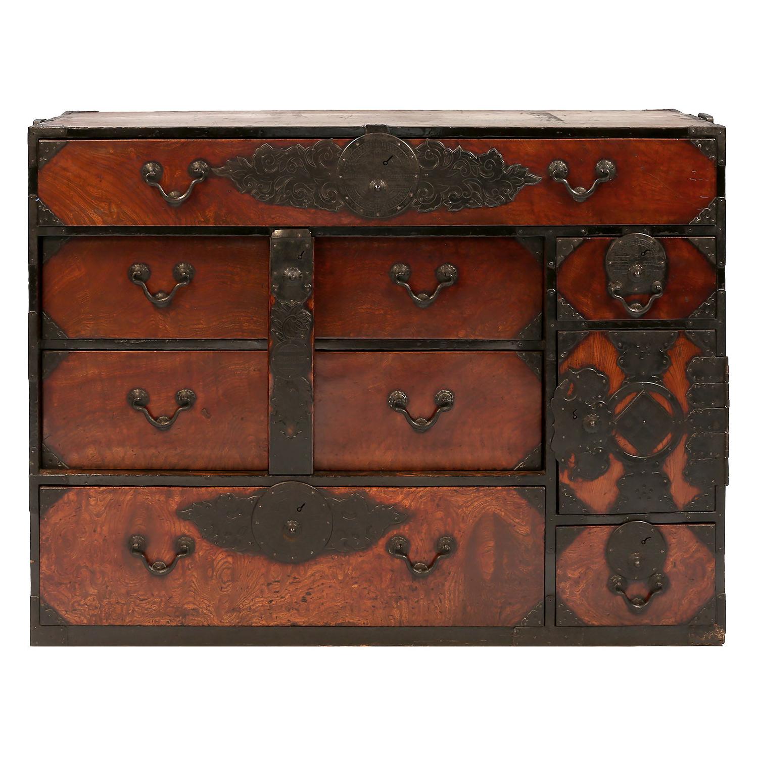 Antique Ceremonial Dress and Sword Tansu, Sendai, Japan at 1stDibs