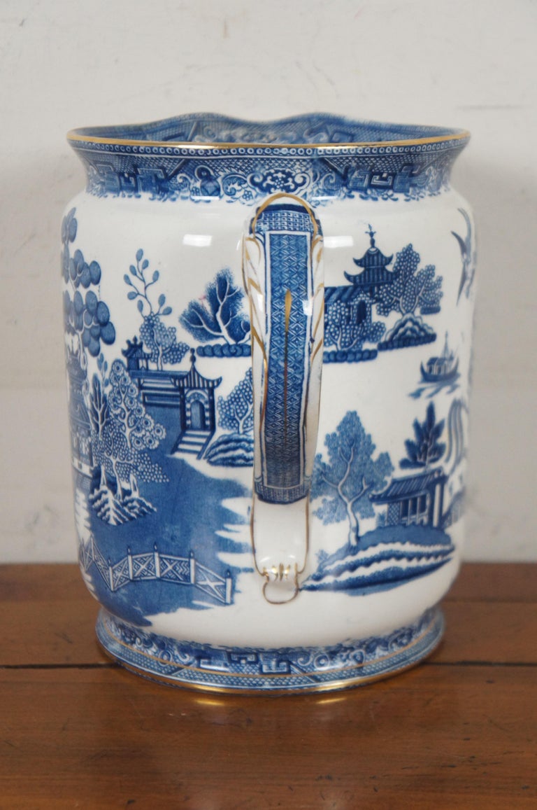Antique Cetem Ware Blue Willow Wash Bowl and Pitcher C.T. Maling and ...