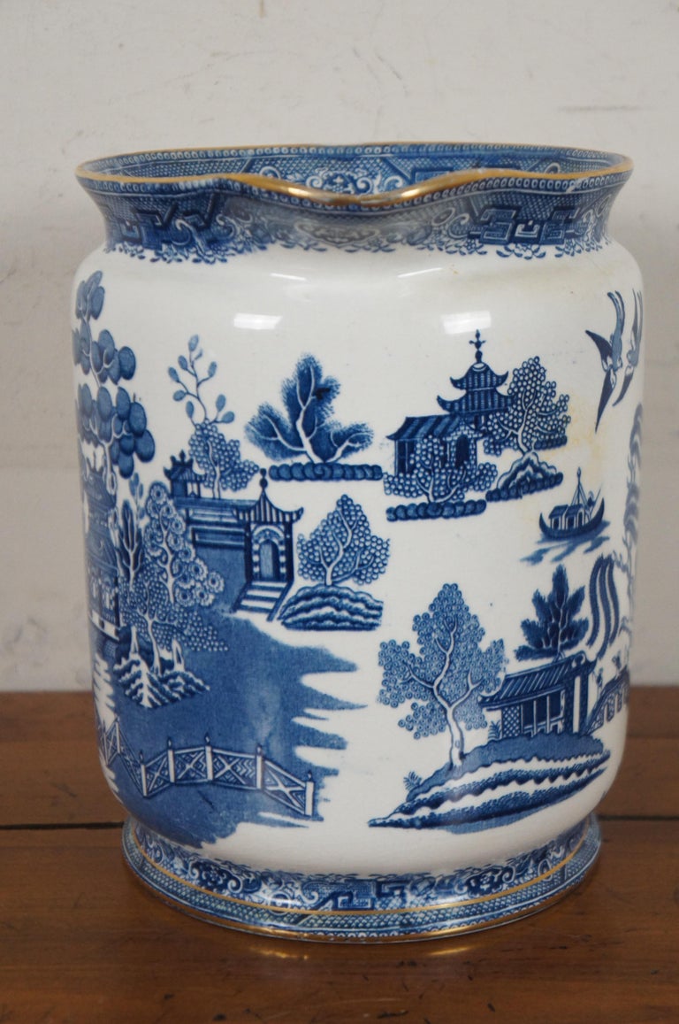 Antique Cetem Ware Blue Willow Wash Bowl and Pitcher C.T. Maling and ...