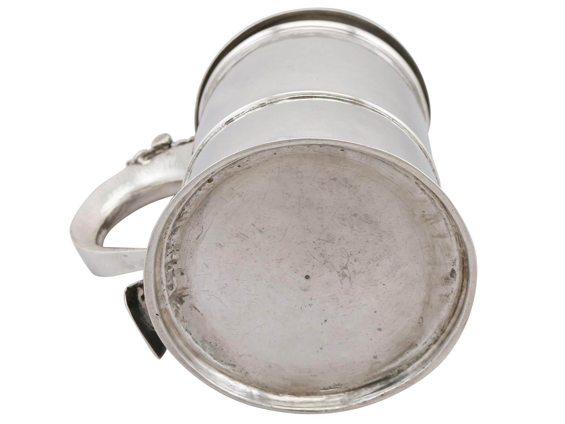 Antique Queen Anne Britannia Standard Silver Quart Tankard For Sale at ...