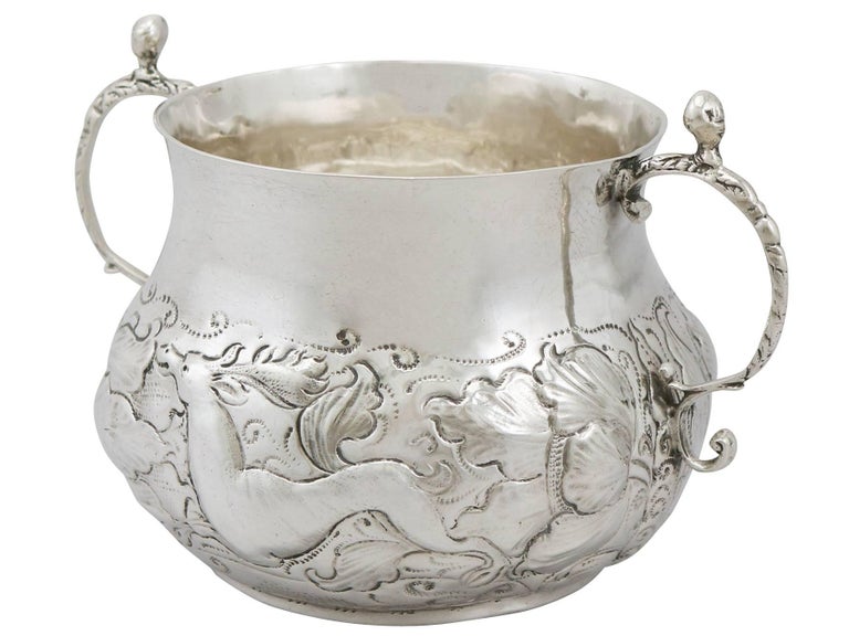 Antique Sterling Silver Porringer For Sale at 1stDibs