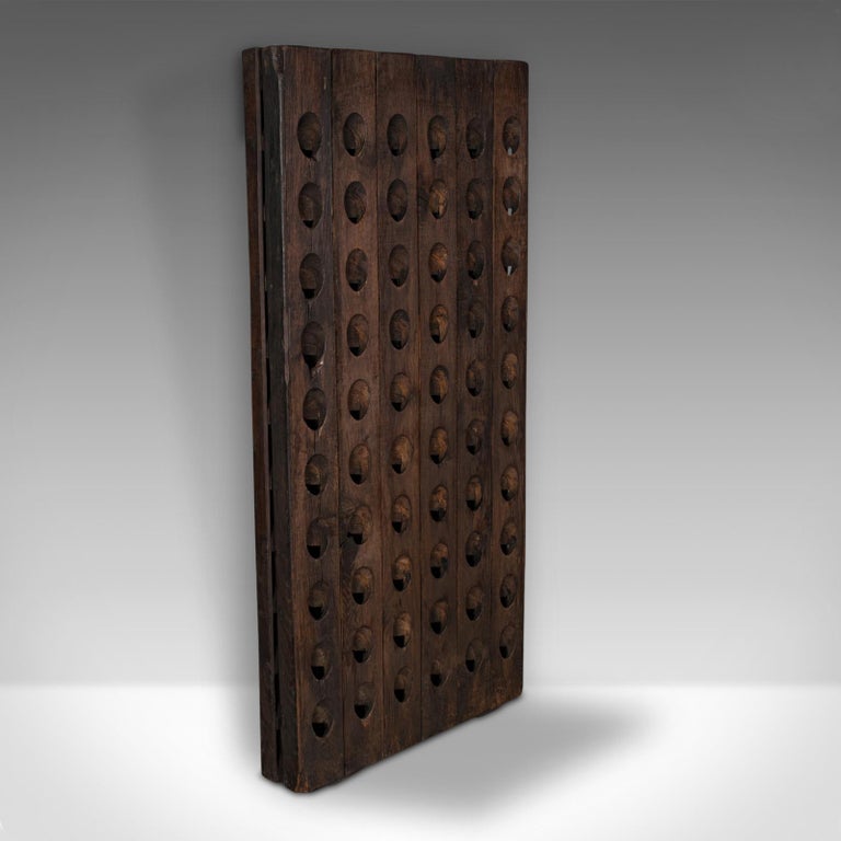 Antique Chateau Champagne Riddler, French, Oak, 120 Bottle, Wine Rack ...