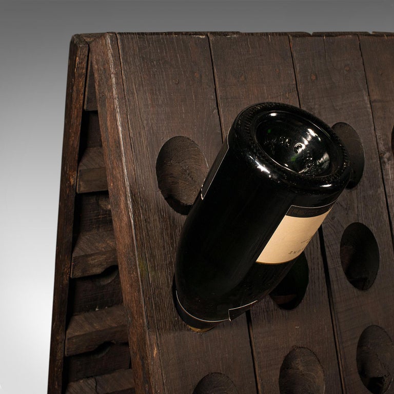 Antique Chateau Wine Riddler, French, Oak, 120 Bottle, Champagne Rack ...