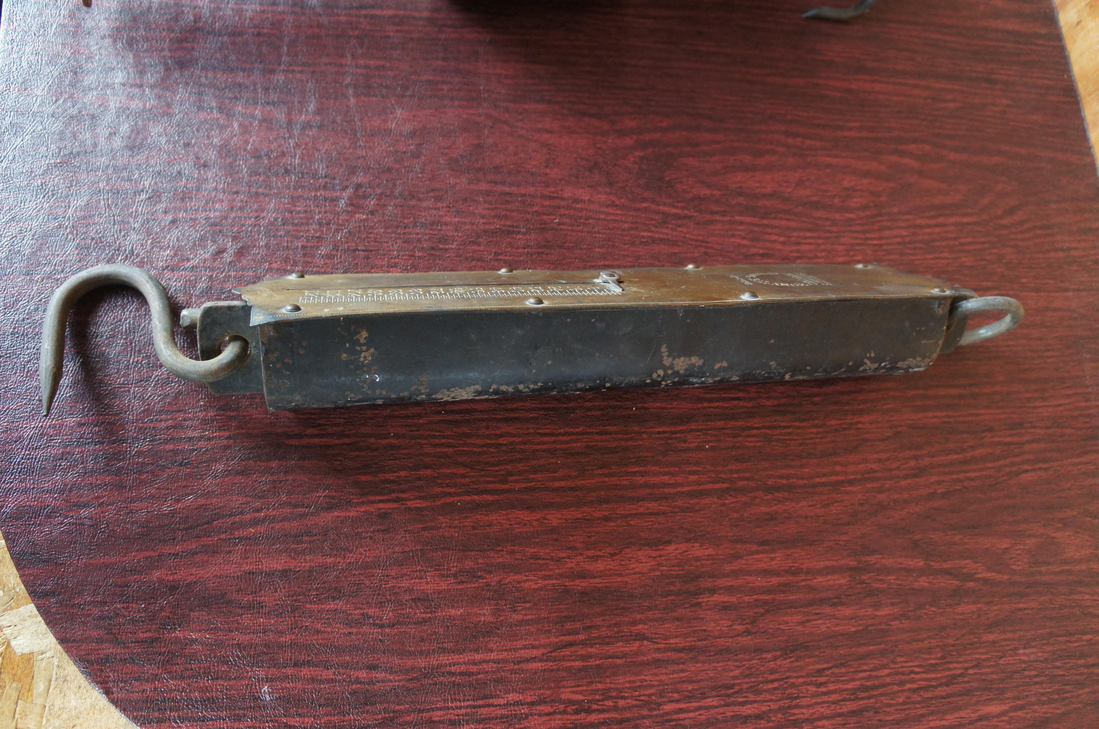 Antique Chatillons Brass Spring Balance 120lb Industrial Farm Scale New ...