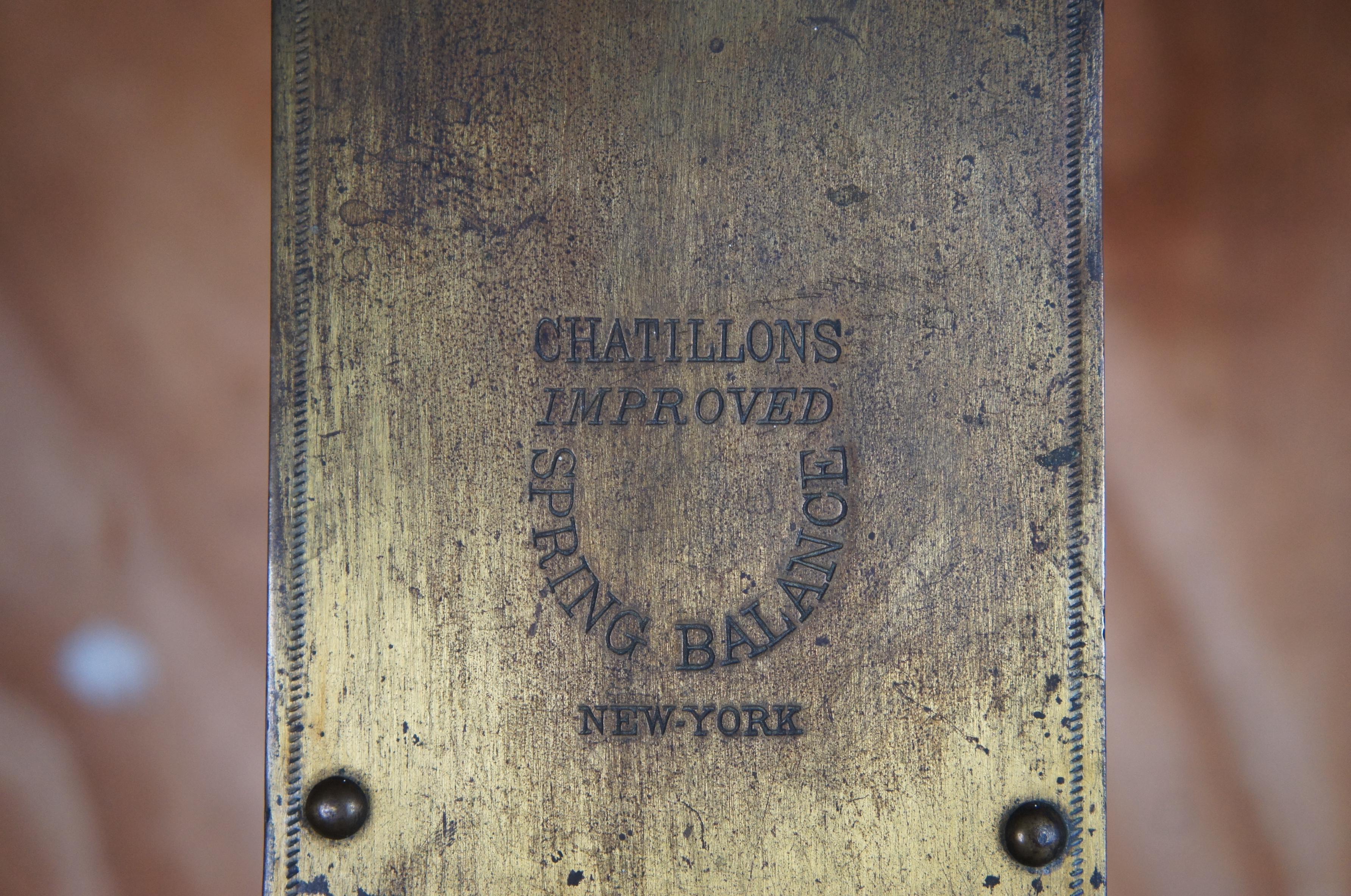 Antique Chatillons Brass Spring Balance 120lb Industrial Farm Scale New ...