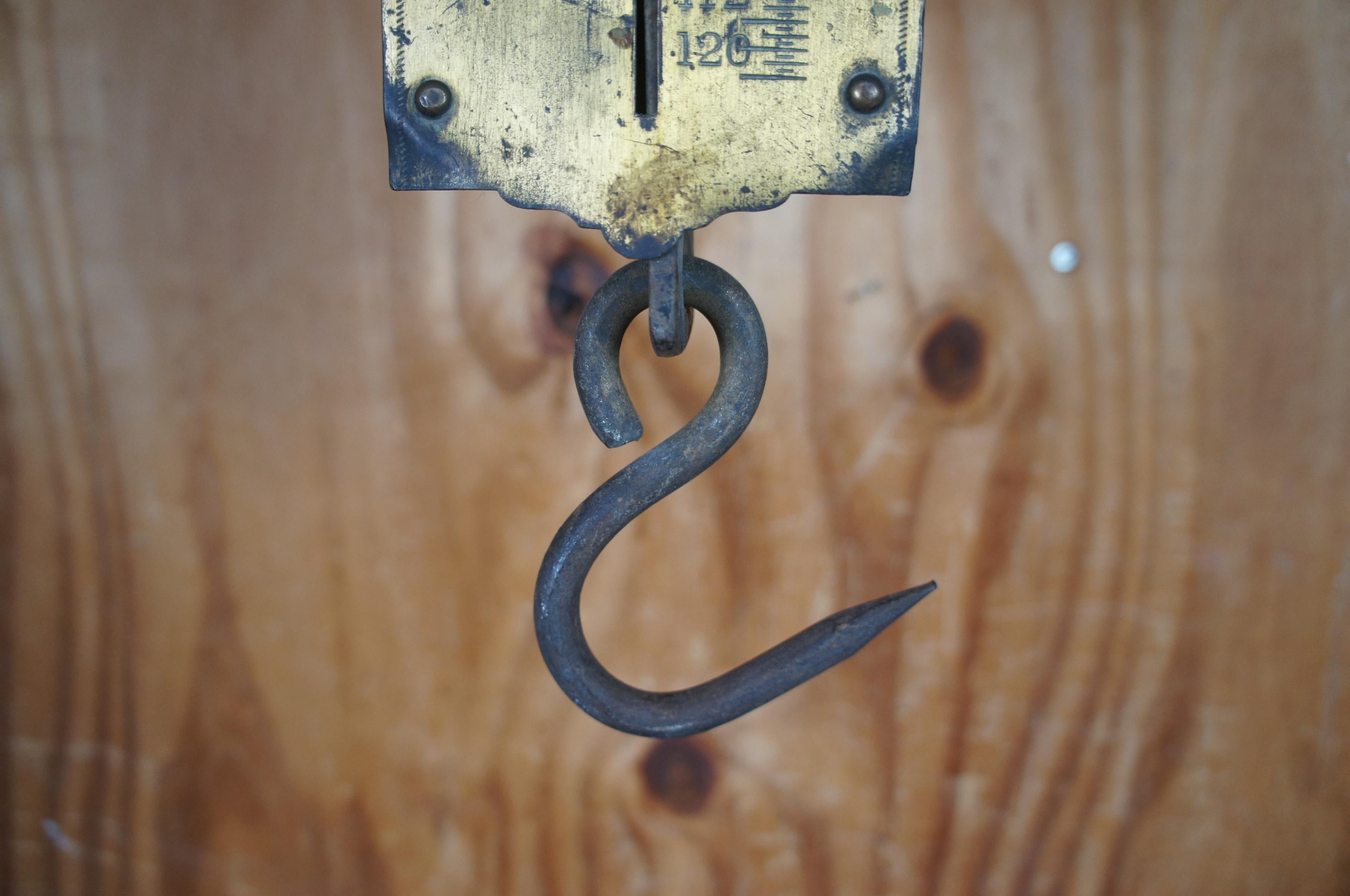 Antique Chatillons Brass Spring Balance 120lb Industrial Farm Scale New ...