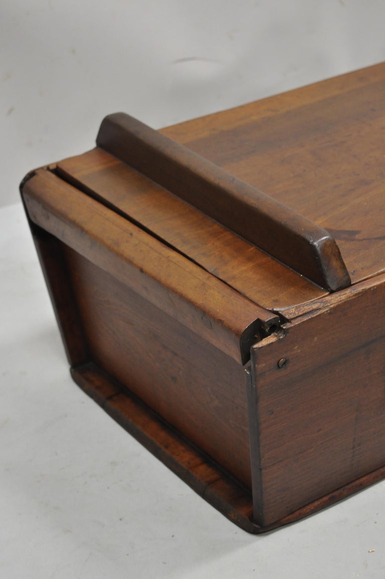 Antique Cherry Wood American Rustic Dough Bread Box Trunk Chest Bin For ...
