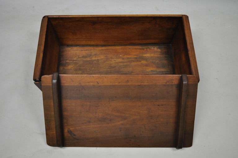 Antique Cherry Wood American Rustic Dough Bread Box Trunk Chest Bin For ...