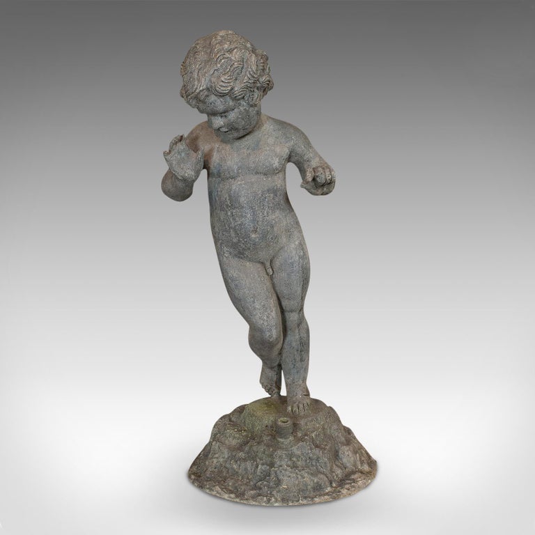Antique Cherub, English, Lead, Putto, Statue, Ornamental Garden ...
