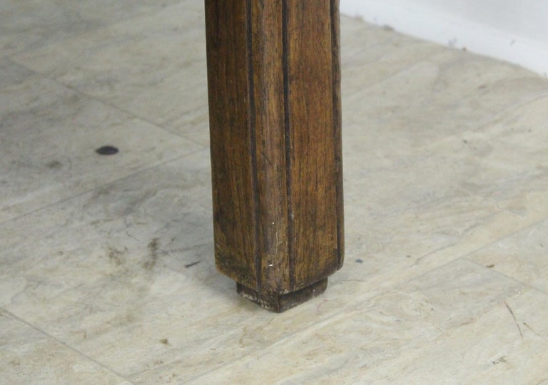 Antique Chestnut Farm Table with Decorative Edge at 1stDibs