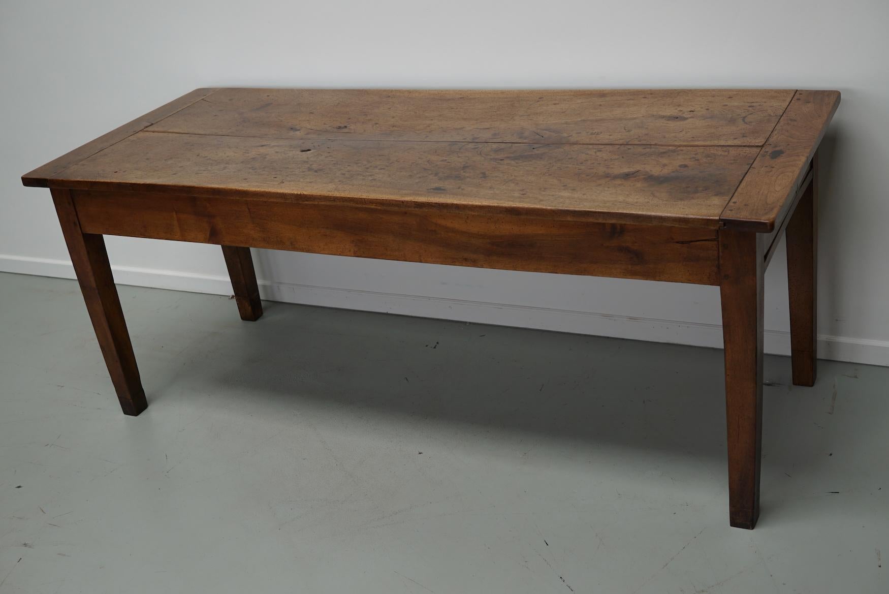 Antique Chestnut French Farmhouse Dining Table, 19th Century For Sale ...