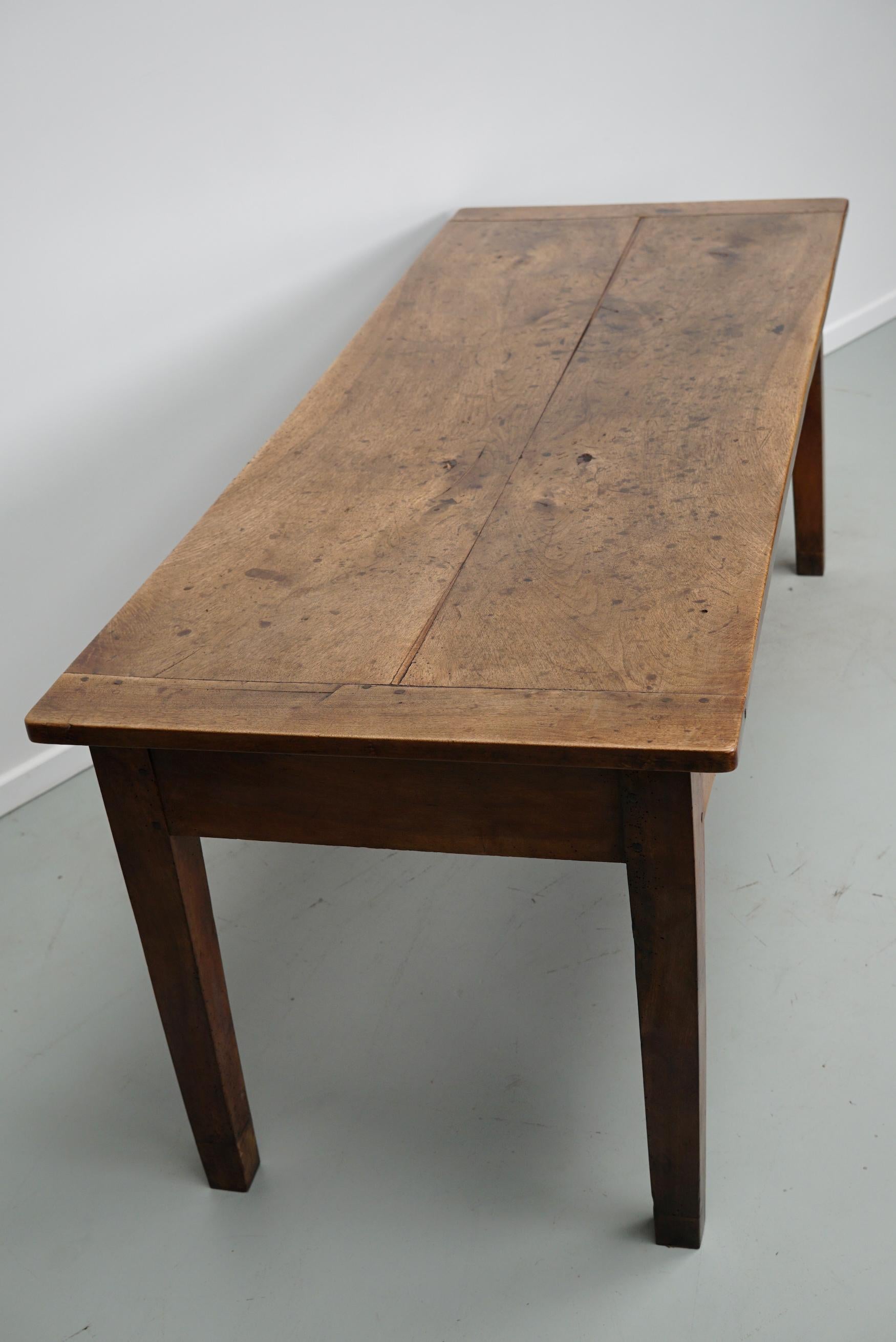Antique Chestnut French Farmhouse Dining Table, 19th Century For Sale ...