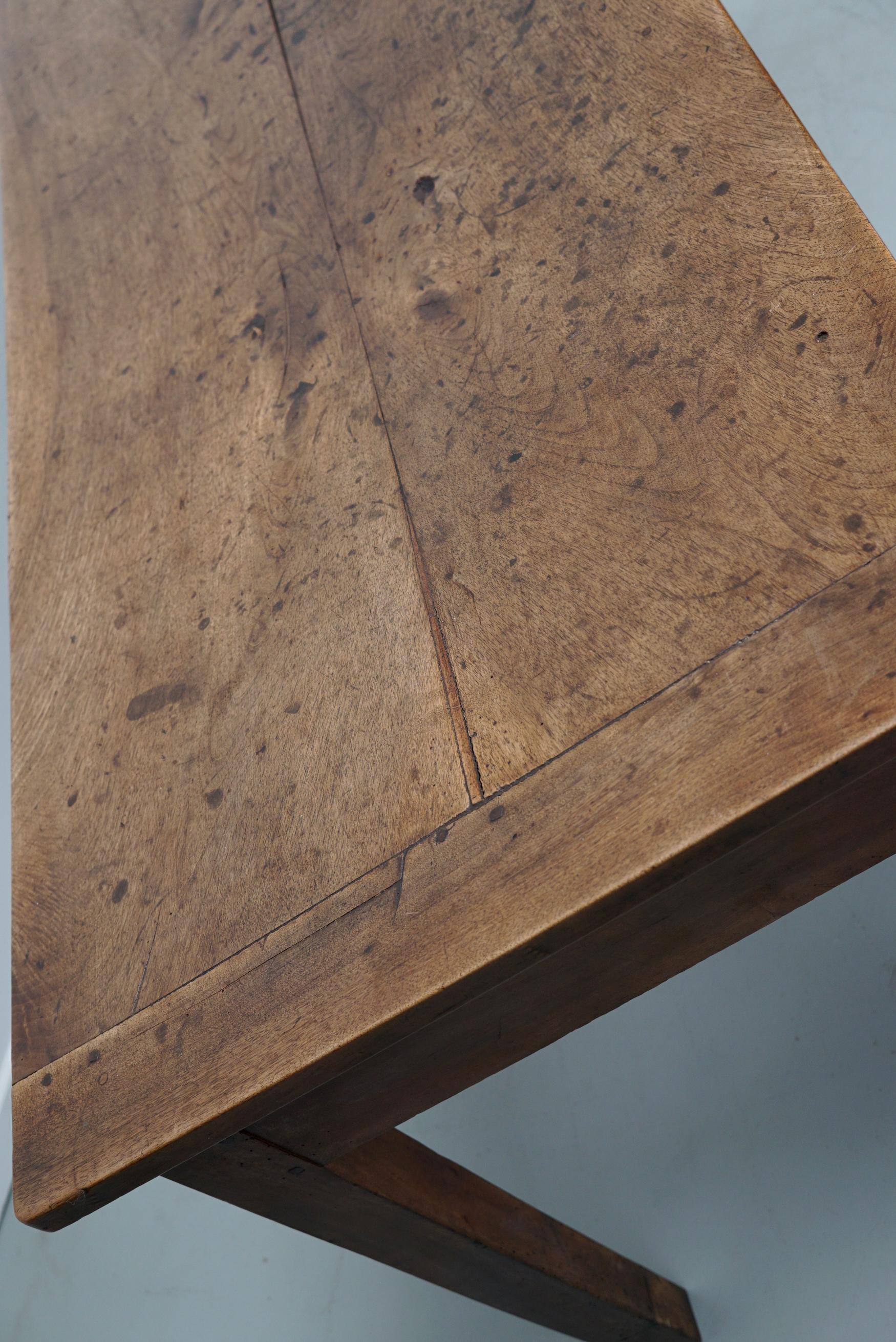 Antique Chestnut French Farmhouse Dining Table, 19th Century For Sale ...