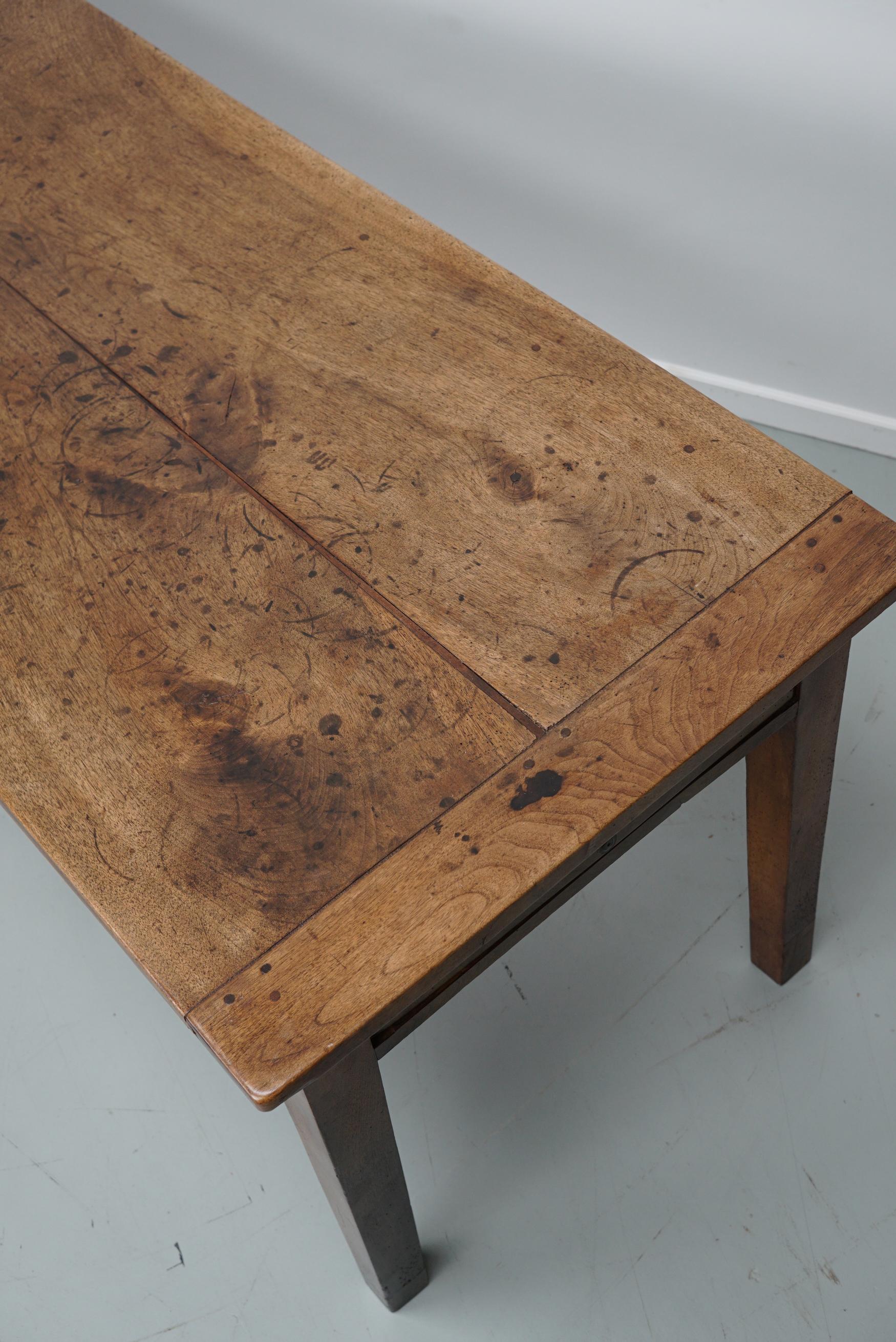 Antique Chestnut French Farmhouse Dining Table, 19th Century For Sale at 1stDibs