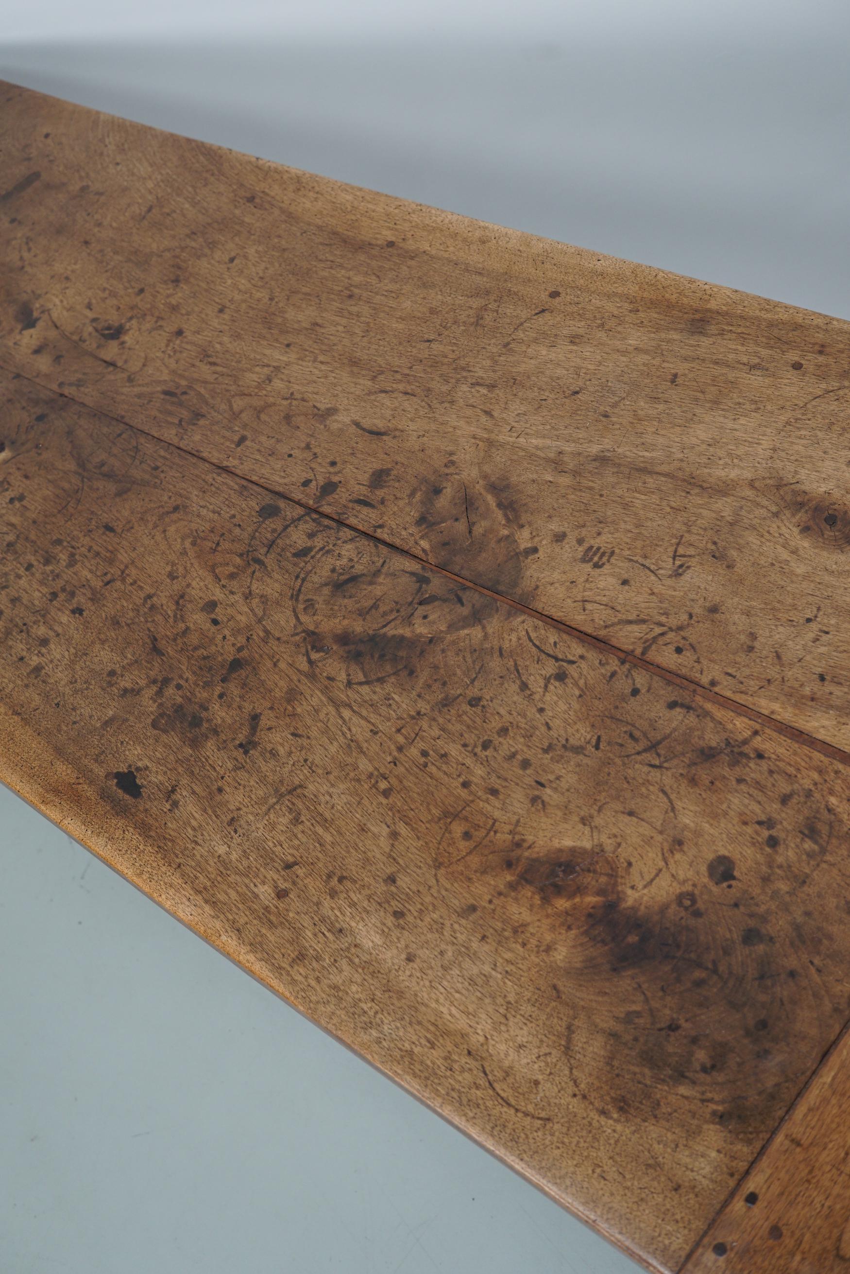 Antique Chestnut French Farmhouse Dining Table, 19th Century For Sale ...