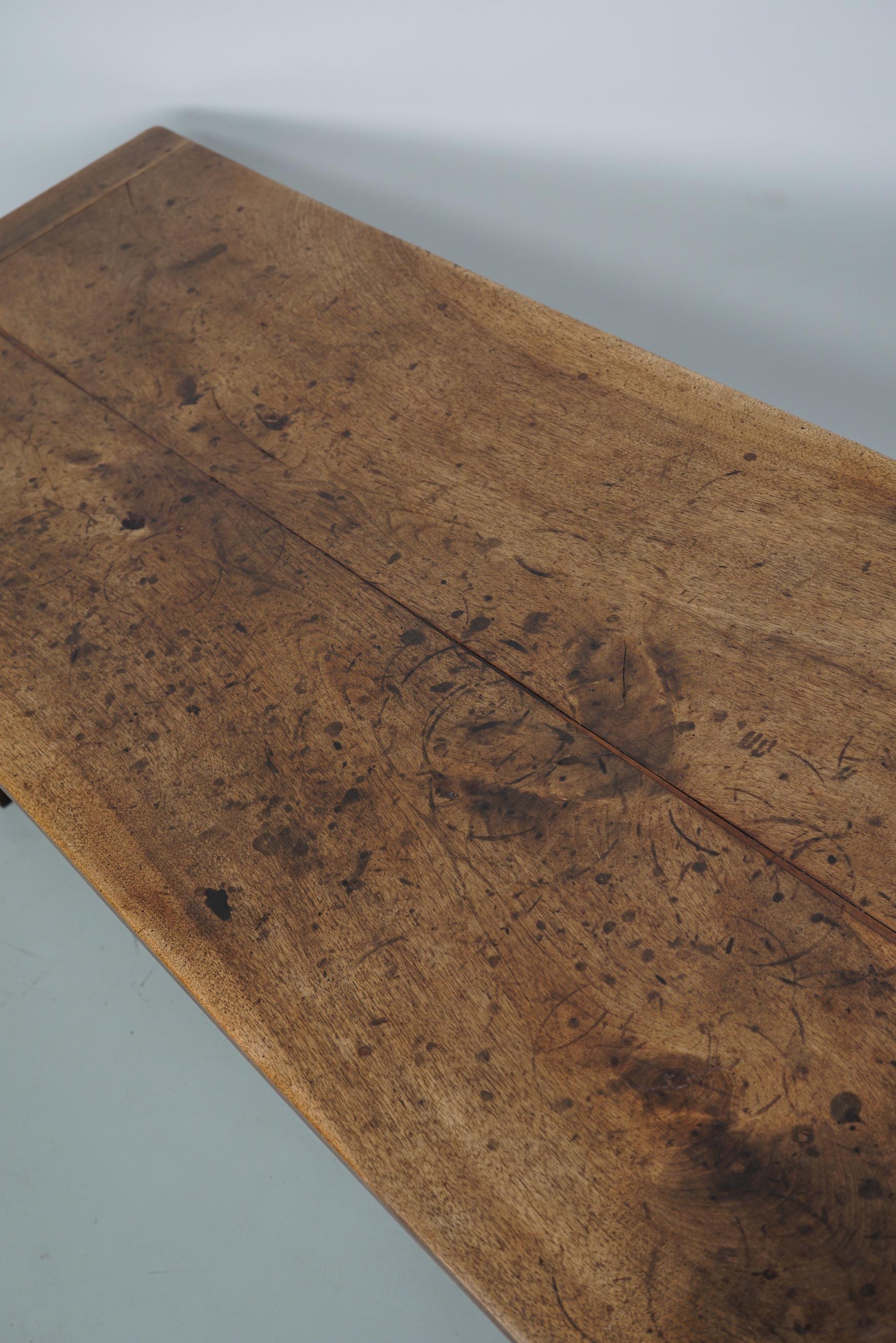 Antique Chestnut French Farmhouse Dining Table, 19th Century For Sale ...