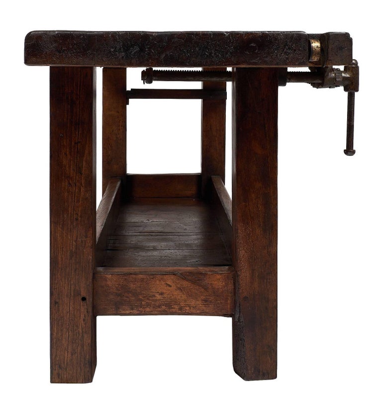 Antique Chestnut French Workbench at 1stDibs
