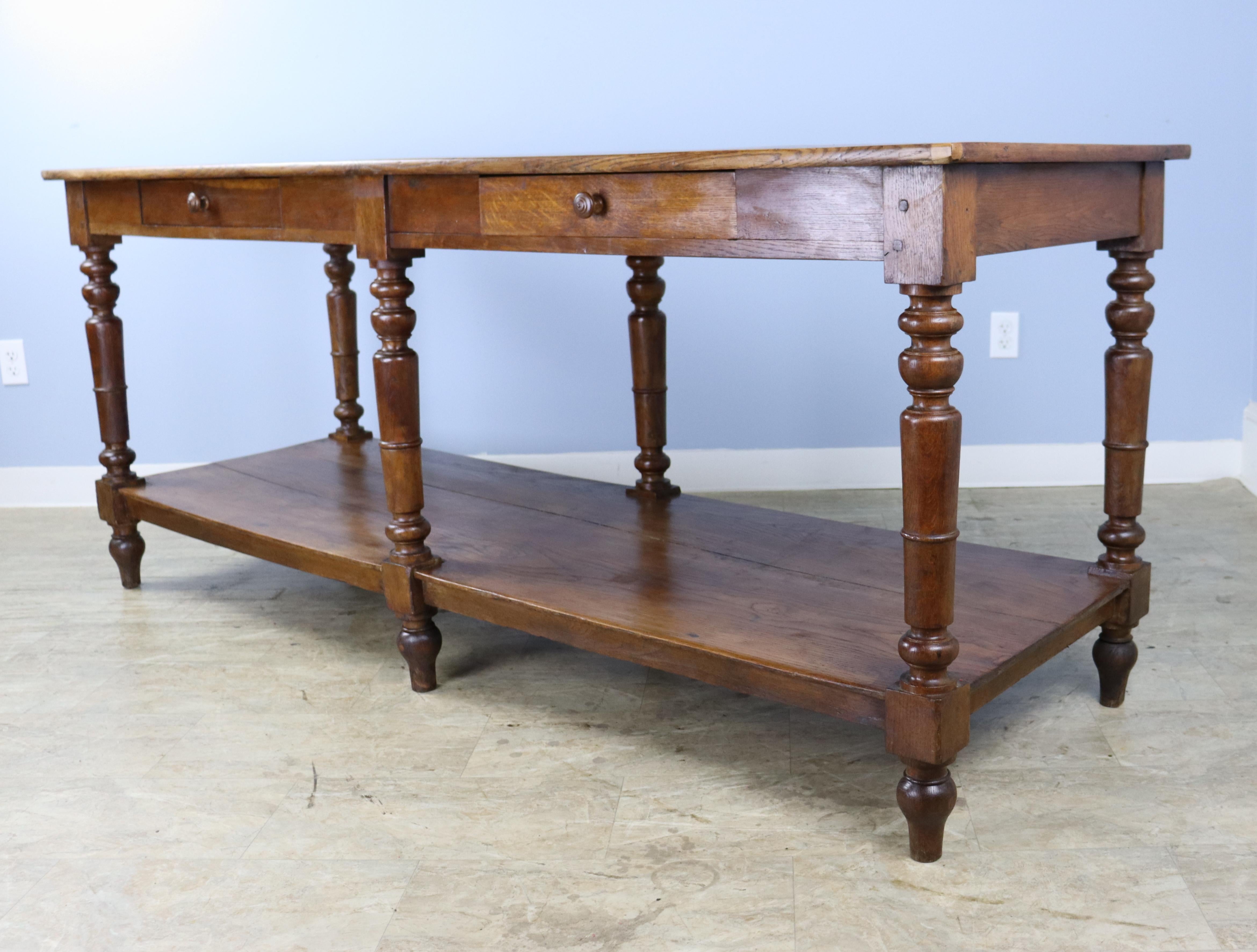 Antique Chestnut Draper's Table with Turned Legs at 1stDibs | antique ...