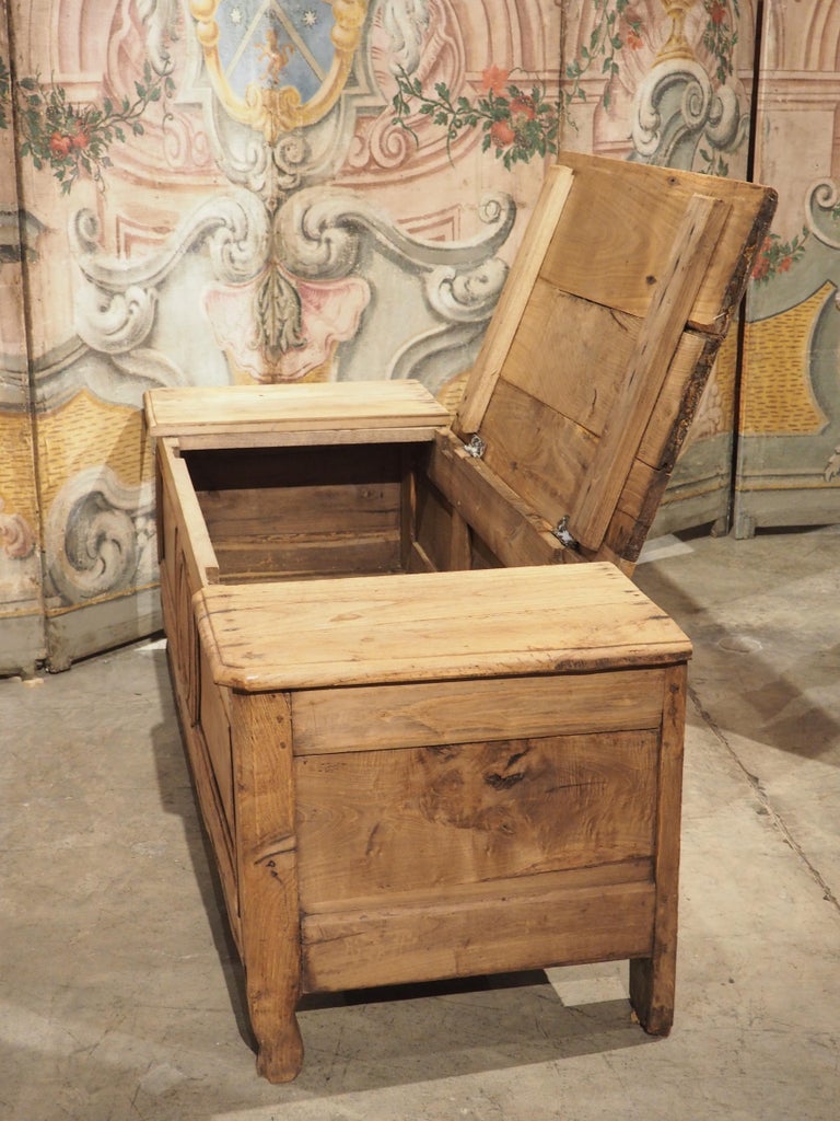 Antique Chestnut Wood Trunk from Brittany, France, Circa 1860 For Sale ...