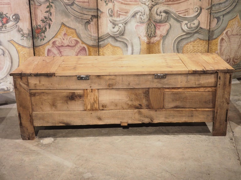 Antique Chestnut Wood Trunk from Brittany, France, Circa 1860 For Sale ...
