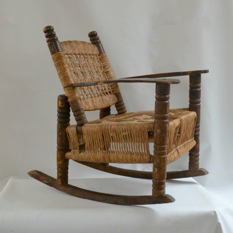Antique Child Rocker Armchair For Sale at 1stDibs
