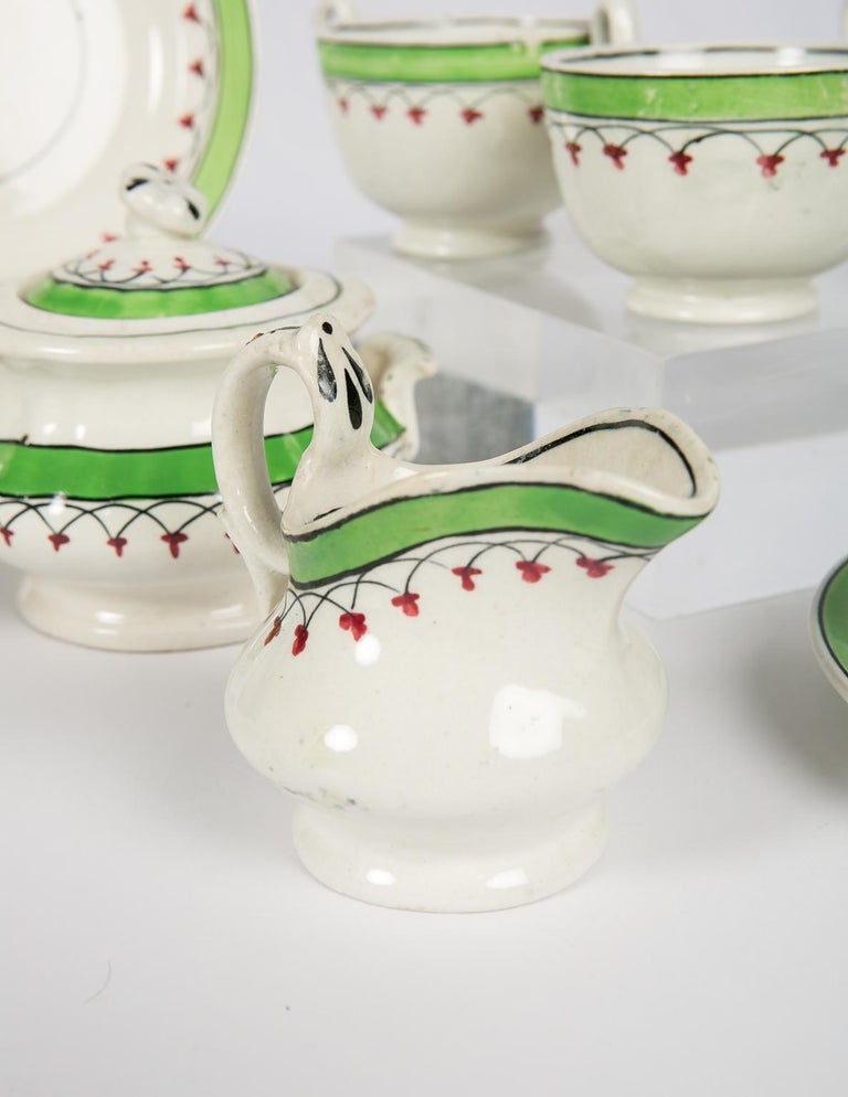 Antique Staffordshire Child's Tea Set Made circa 1850 at 1stDibs