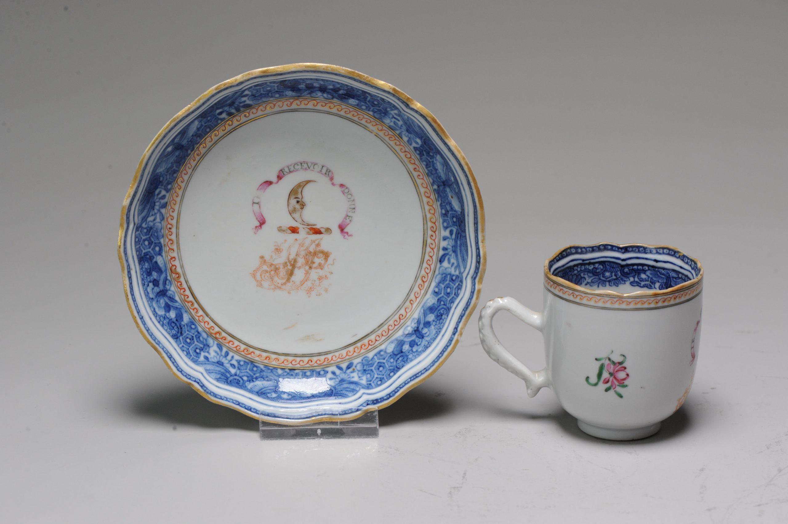 Antique Chinese Armorial Innes Family Tea Set Porcelain Qianlong 18th C ...