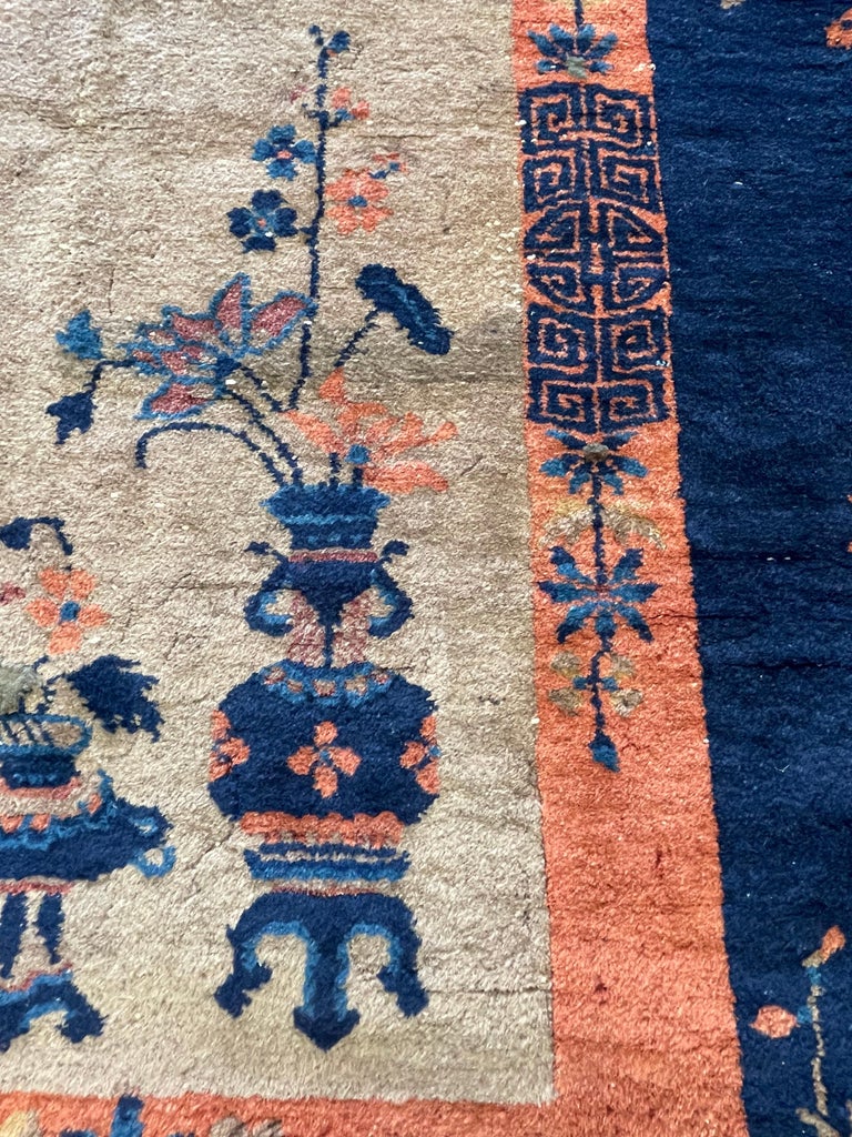 Antique Chinese Art Deco Rug, Circa 1920 For Sale at 1stDibs
