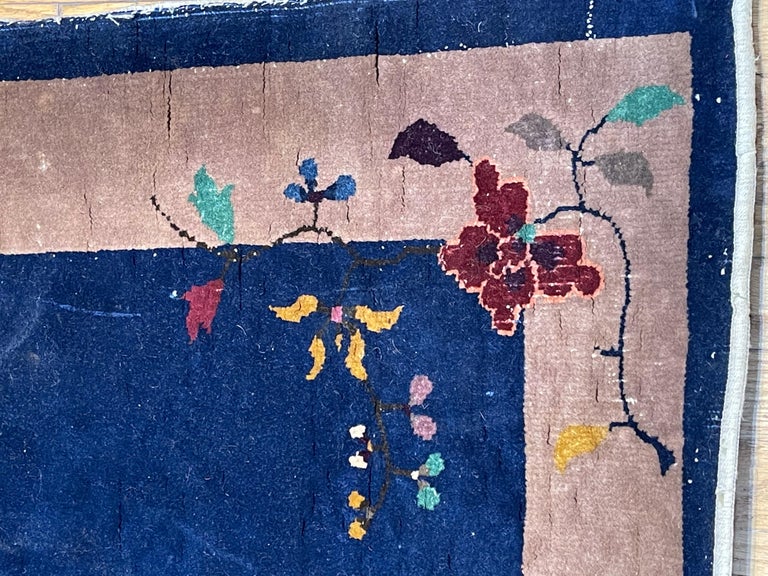 Antique Chinese Art Deco Rug, circa 1920 For Sale at 1stDibs