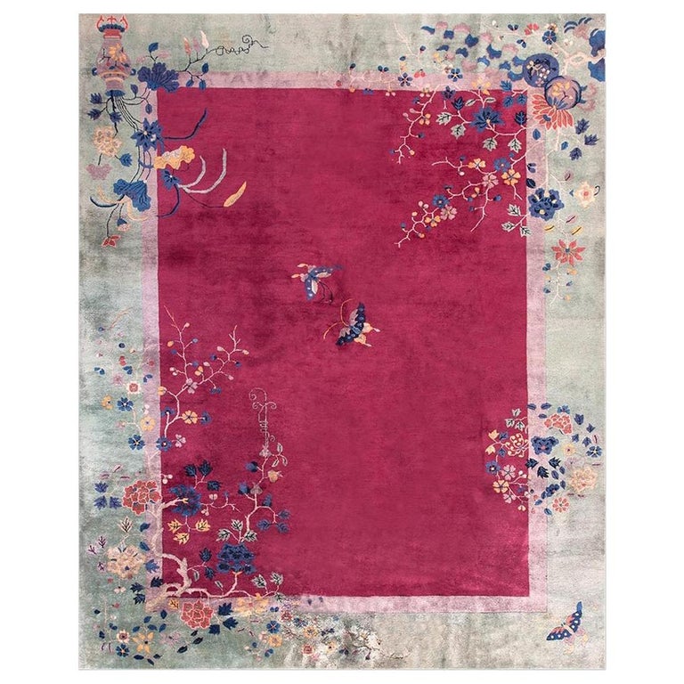 Antique Chinese Art Deco Rug For Sale at 1stDibs